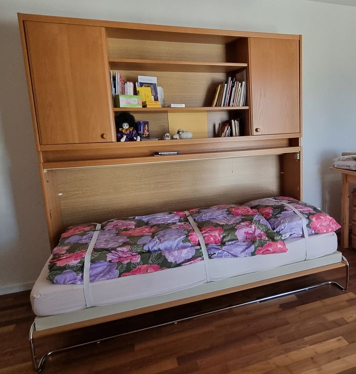 Hochwertiges Schrankbett/Klappbett mit integriertem Licht | Kaufen auf Ricardo