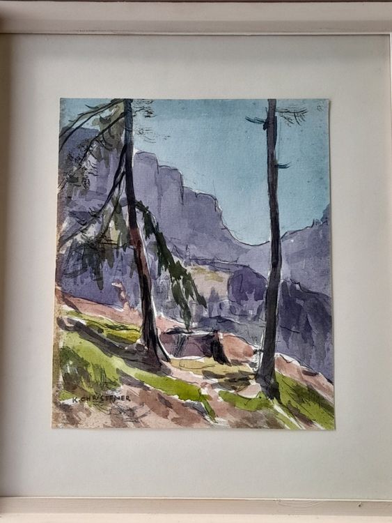 Karl Christener Aquarell " Sommer-Berglandschaft " (Gebraucht) in Thun für CHF 48 – mit ...