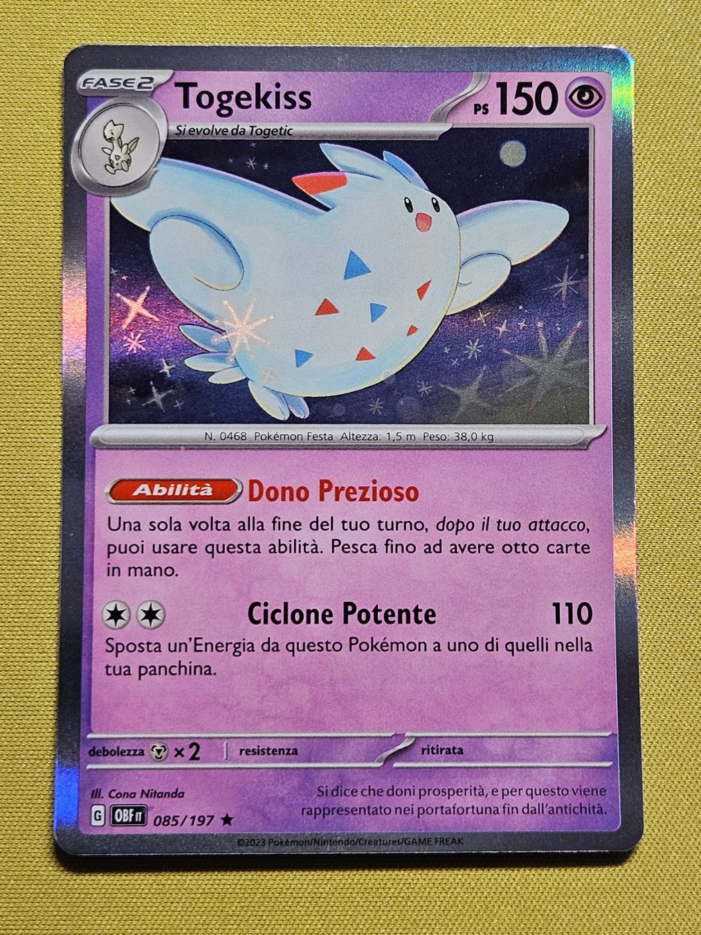 Obsidian Flames - Togekiss 085/197 IT (Gebraucht) in Bellinzona für CHF ...