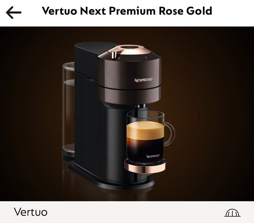 Nespresso Vertuo Next Premium Rosé Gold Kaffemaschine (Gebraucht) in ...