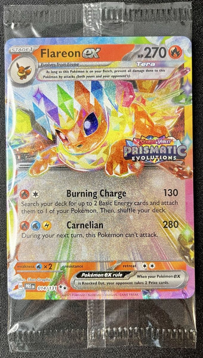 Flareon ex Promo Stamp Sealed Prismatic Evolutions Pokemon (Neu und ...
