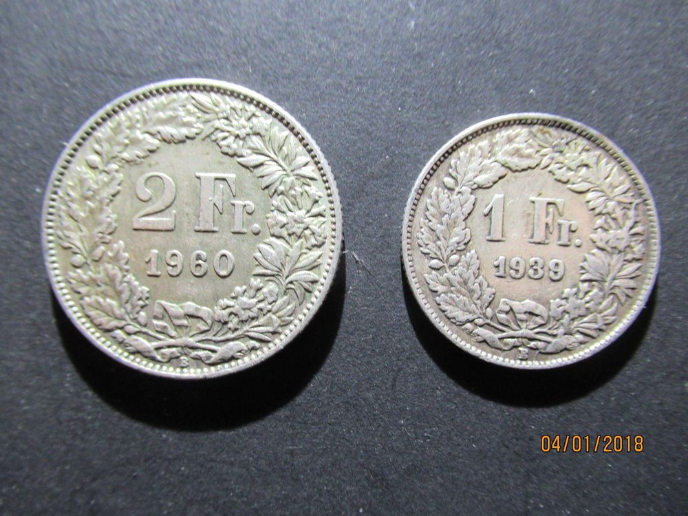 2fr und 1fr Silber | Kaufen auf Ricardo