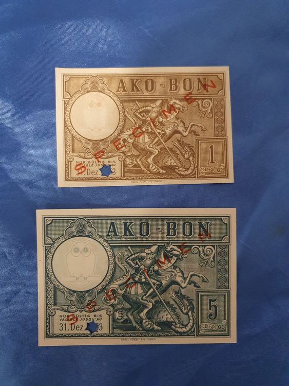 Ako Bank Bon Schweiz Specimen Druckerzeugnis | Kaufen auf Ricardo