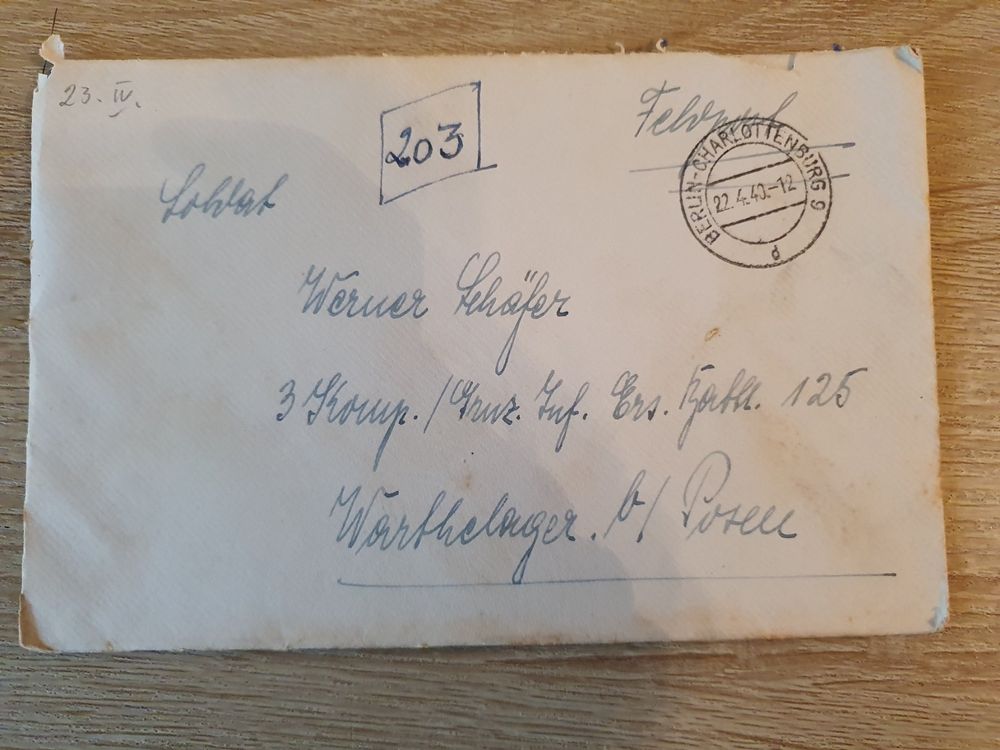 Feldpost Brief mit Inhalt WW2 1940 (Gebraucht) in Basel für CHF 1 – mit ...