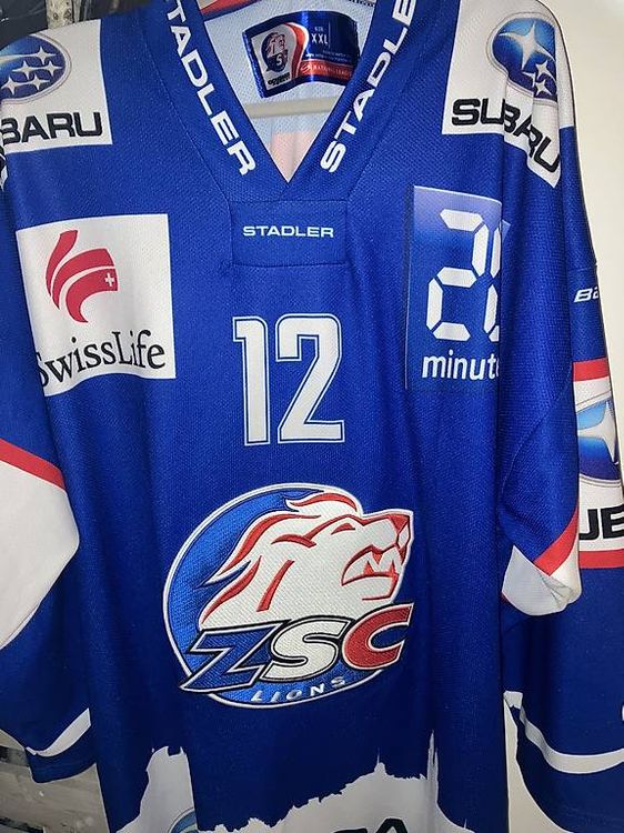 ZSC Lions Trikot Cunti Gr. XXL Game Issued Matchworn Rari... (Neu und ...