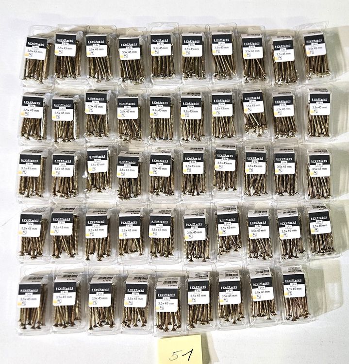 Spanplattenschrauben PZ Teilgewinde 3,5x 45 mm Stahl gelb vz (Neu und originalverpackt) in ...