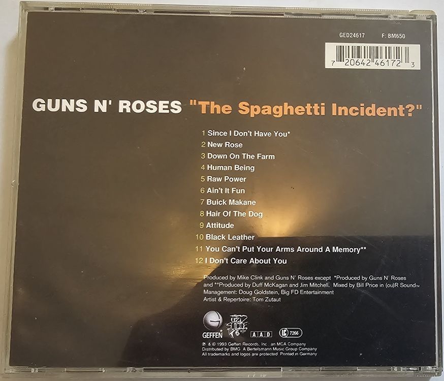 GUNS N' ROSES - THE SPAGHETTI INCIDENT (Gebraucht) in Merishausen für ...