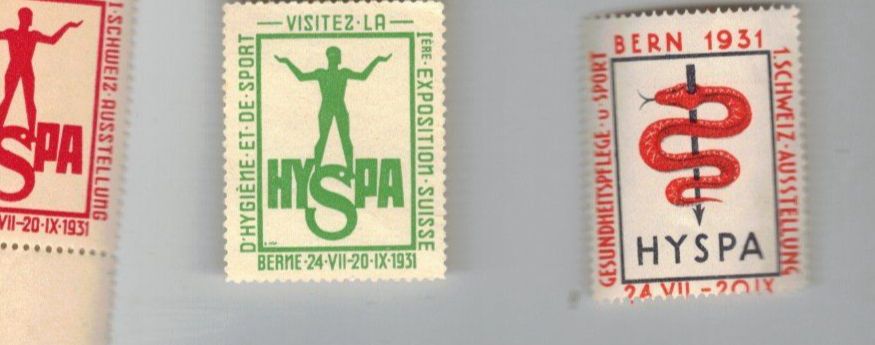 HYSPA Hygiene SPORT 1931 Vignetten Abzeichen Raritäten rar (Neu (gemäss ...