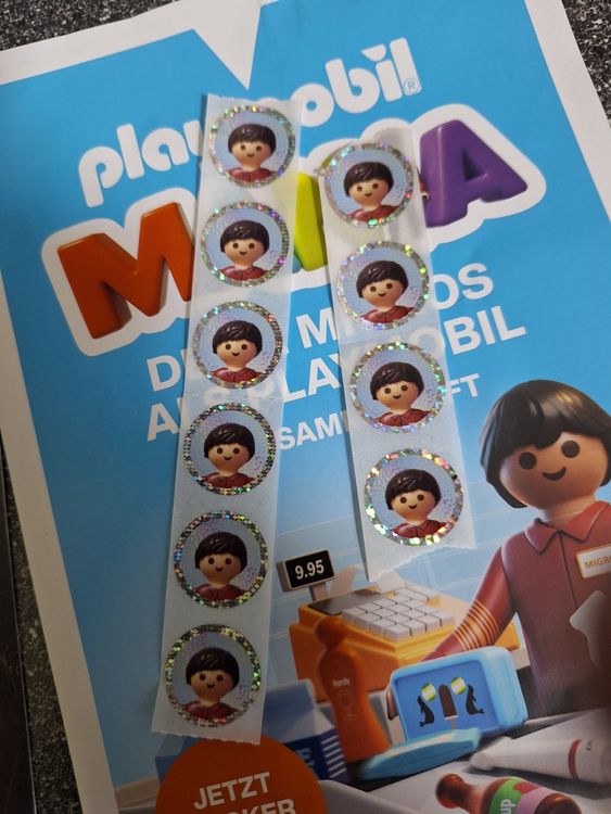 10 Stück Playmobil Mania Migros Sticker inkl. Porto A-Post (Neu (gemäss ...