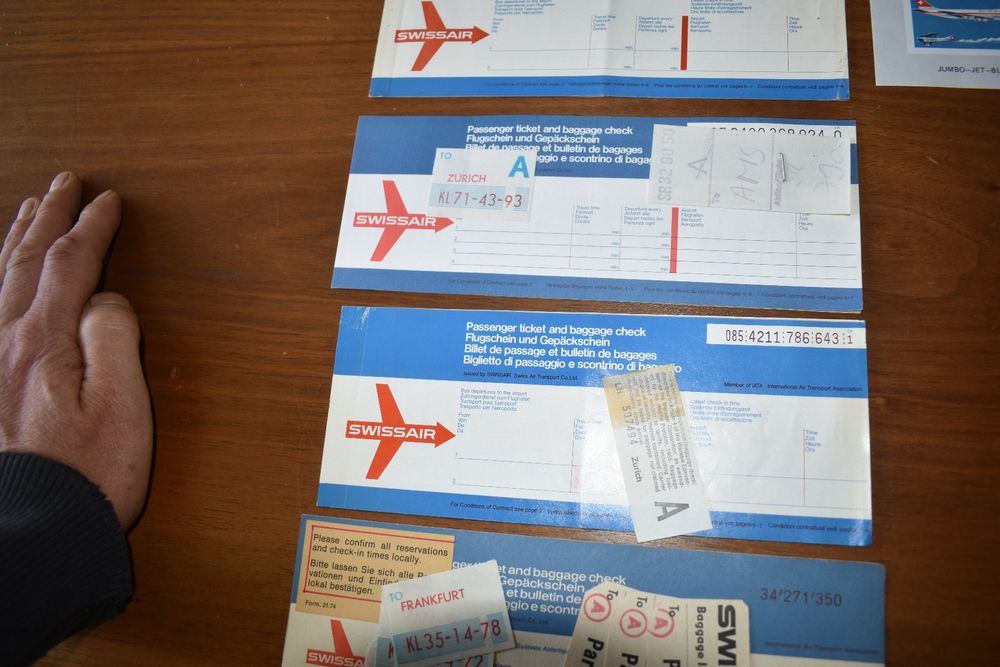 70er JAHRE Swissair TICKET Baggage Set 1 (Gebraucht) in Pfaffhausen für ...