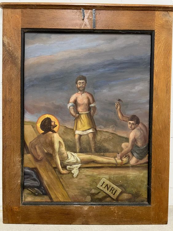 Antike Grosse Heilige Kreuzigung Gemälde Aus Kloster Nachlas (Gebraucht) in Neuhausen am ...