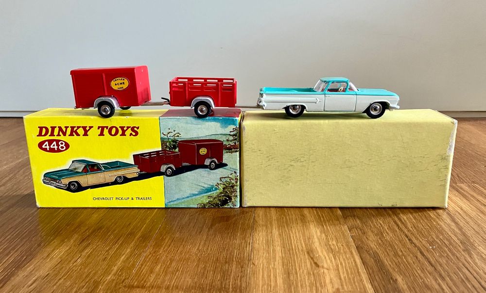Dinky Toys Nr. 448 CHEVROLET PICK-UP & Trailers, ca. 1960 (Gebraucht ...