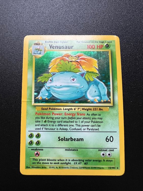 1x POKEMON VENUSAUR BASE SET HOLO CARD ENGLISH RARE VINTAG | Kaufen auf ...