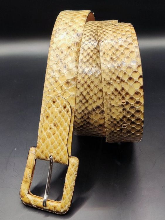 Vintage Echtleder Retro Gürtel Python Vintage Gr. 46/85 (Gebraucht) in ...