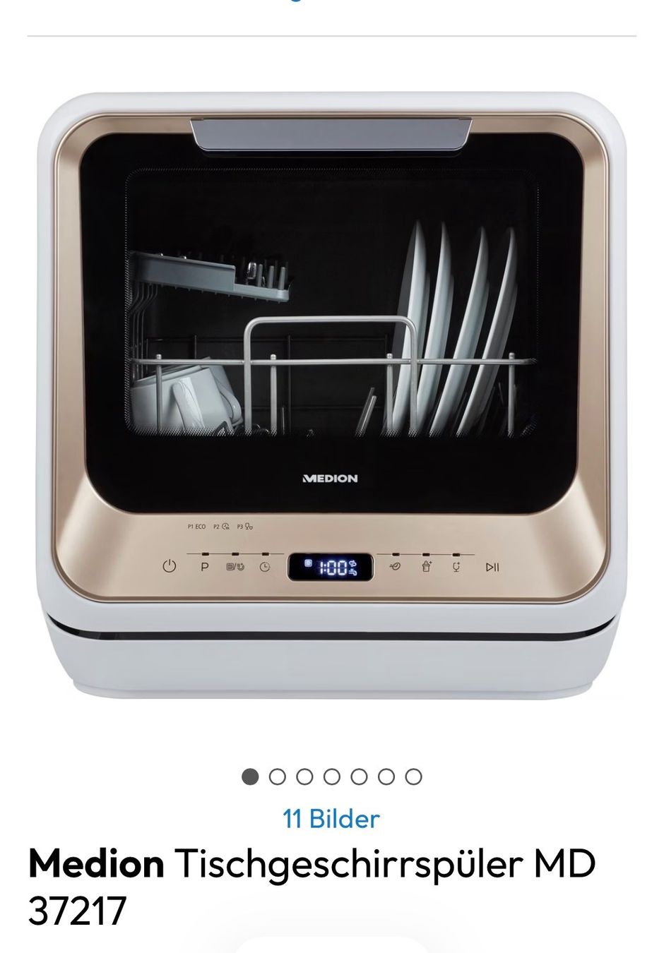 Medion Tischgeschirrspüler MD 37217 - gebraucht (Gebraucht) in Jona für ...