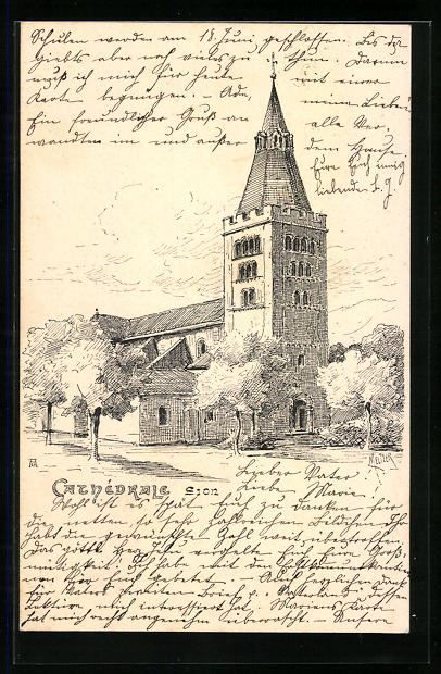 Künstler-AK Sion, Cathedrale, 1902 | Kaufen auf Ricardo