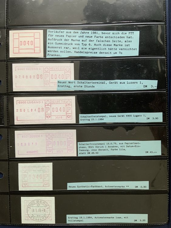 Briefmarken Schweiz Automatenmarken (Neu (gemäss Beschreibung)) in Binningen für CHF 10 – mit ...