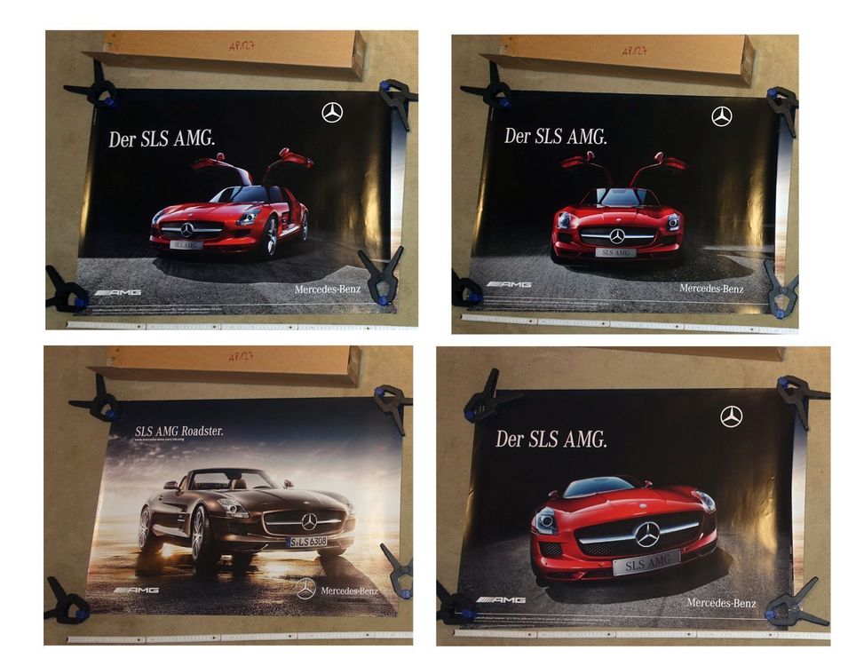 4 verschiedene Mercedes SLS AMG Poster, Lot AP127 | Kaufen auf Ricardo