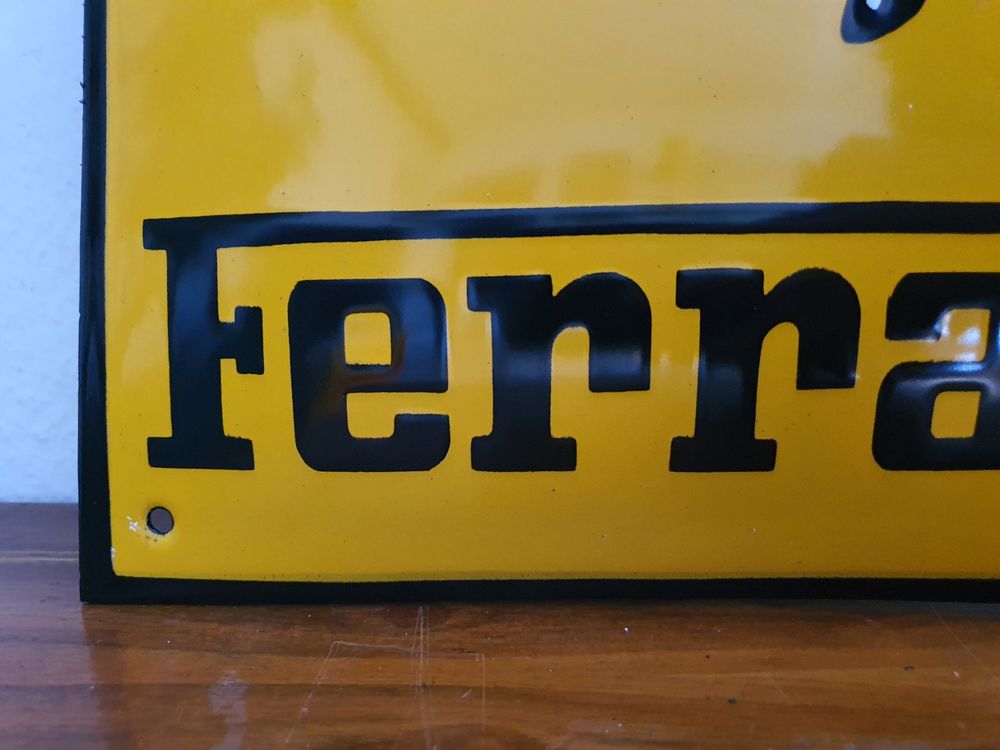 Grosses Emailschild Ferrari Logo Italy Emaille Schild Retro (Neu ...