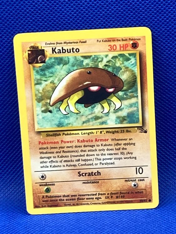 Pokemon BASE SET - FOSSIL / Kabuto 50 / 62 EN - (GD) (Gebraucht) in ...