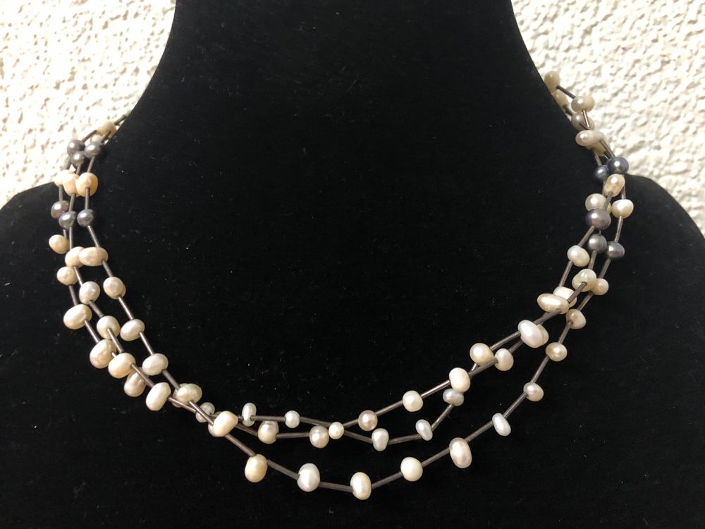 Silber Kette mit echten Perlen 925 (Gebraucht) in Spiegel b. Bern für CHF 26 – mit Lieferung auf ...