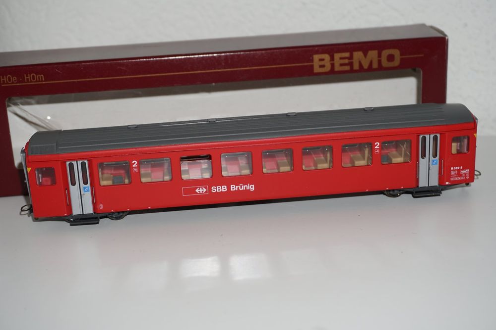 BEMO 3271 439 - SBB Brünig B 309-5 rot Typ III 2.Kl H0m (Gebraucht) in ...