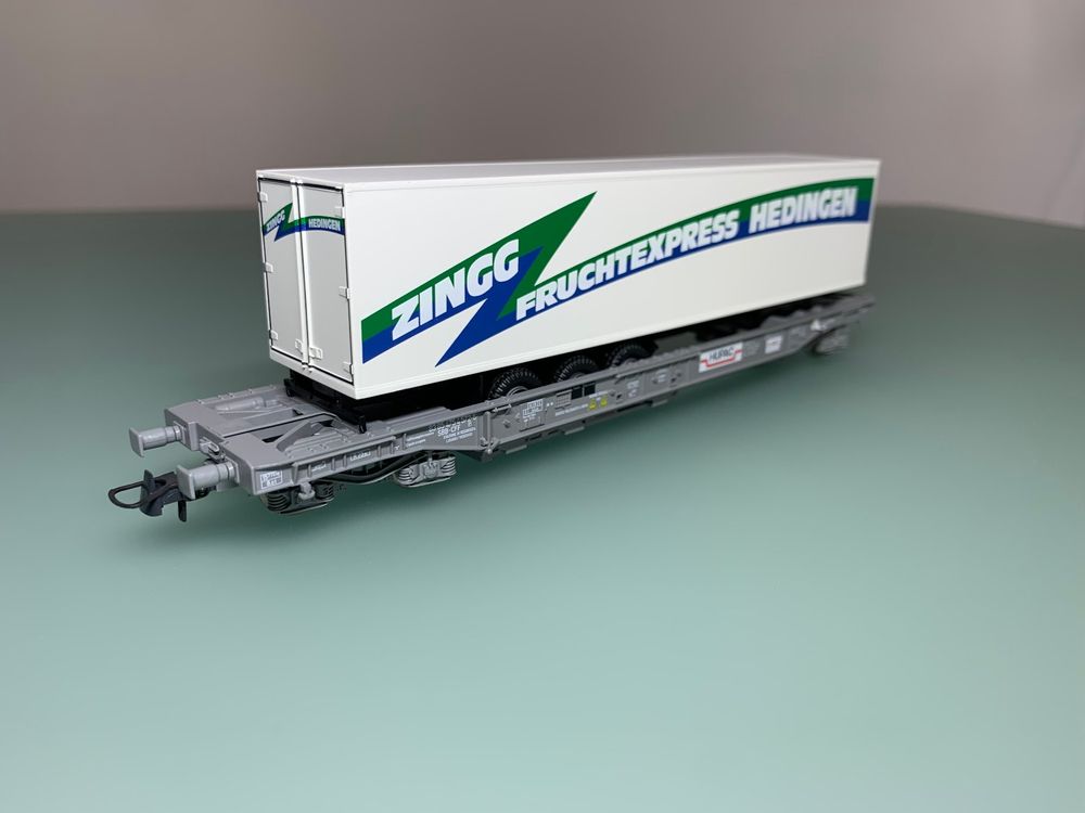 SBB HUPAC Einheitstaschenwagen mit ZINGG Kühlkofferauflieger (Neu ...