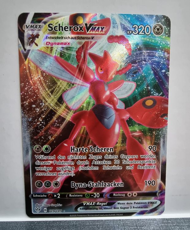 Pokémon Scherox VMAX Fullart 119/189 DE MINT ab 1.- (Gebraucht) in ...