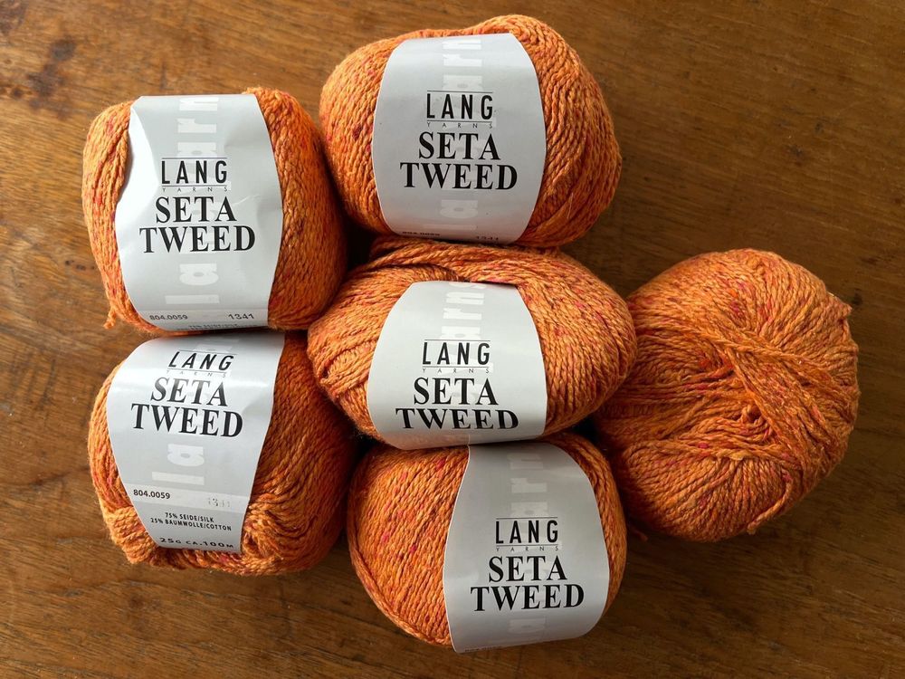 150g Lang Yarns Seta Tweed in Orange. (Neu (gemäss Beschreibung)) in ...