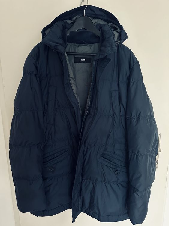 BOSS Real Down Mens Winter Jacket Navy Blue Size L (Gebraucht) in ...