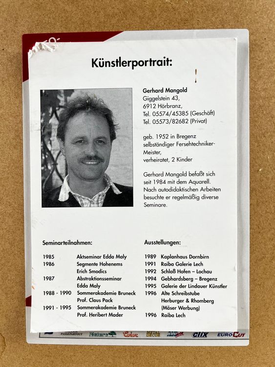 Gerhard Mangold - Sonnenblumen Aquarell Handsigniert (Gebraucht) in Neuhausen am Rheinfall für ...