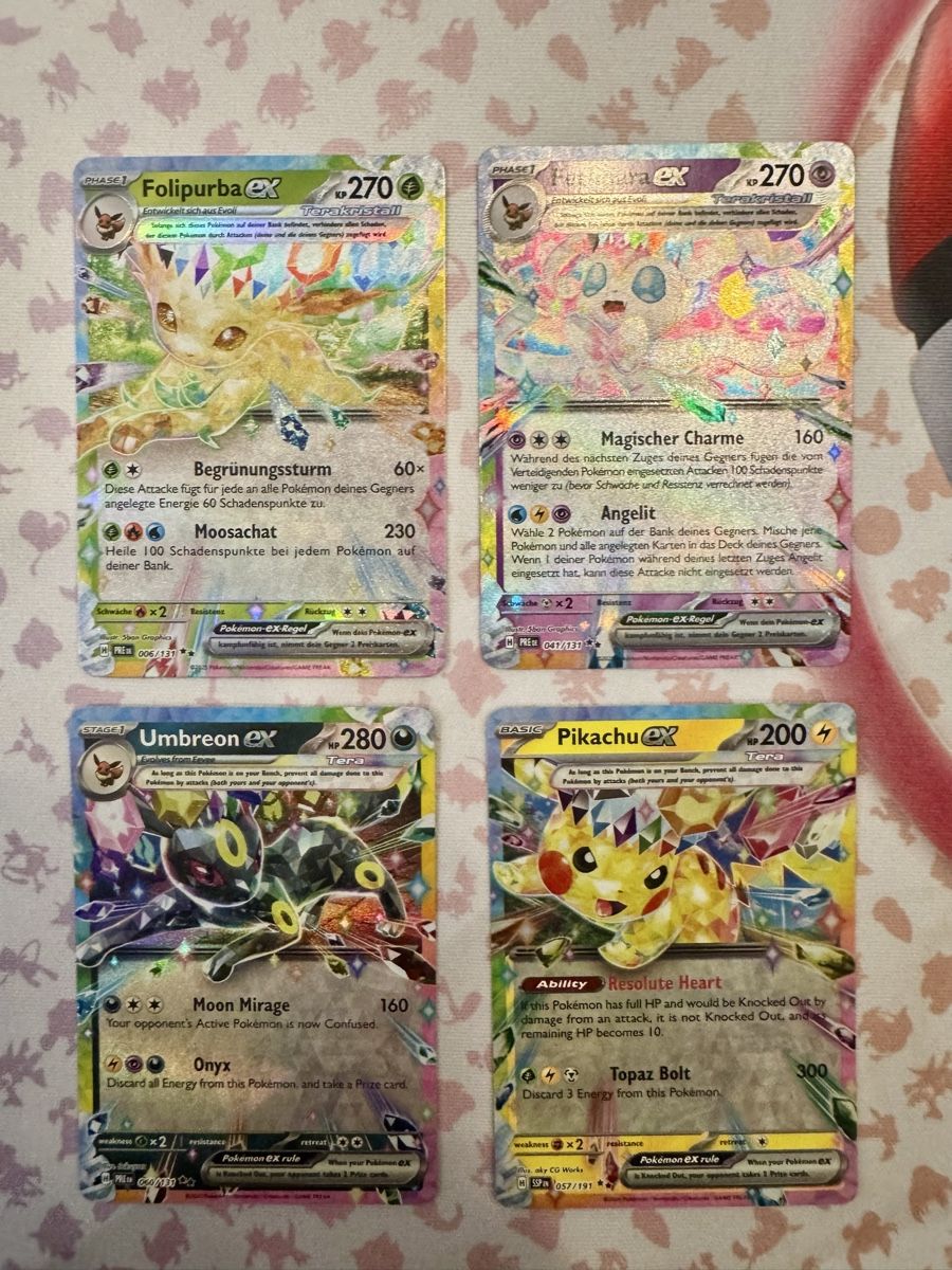 Pikachu, Umbreon, Feelinara, Folipura EX ab 1 Fr 🔥 (Neu (gemäss ...