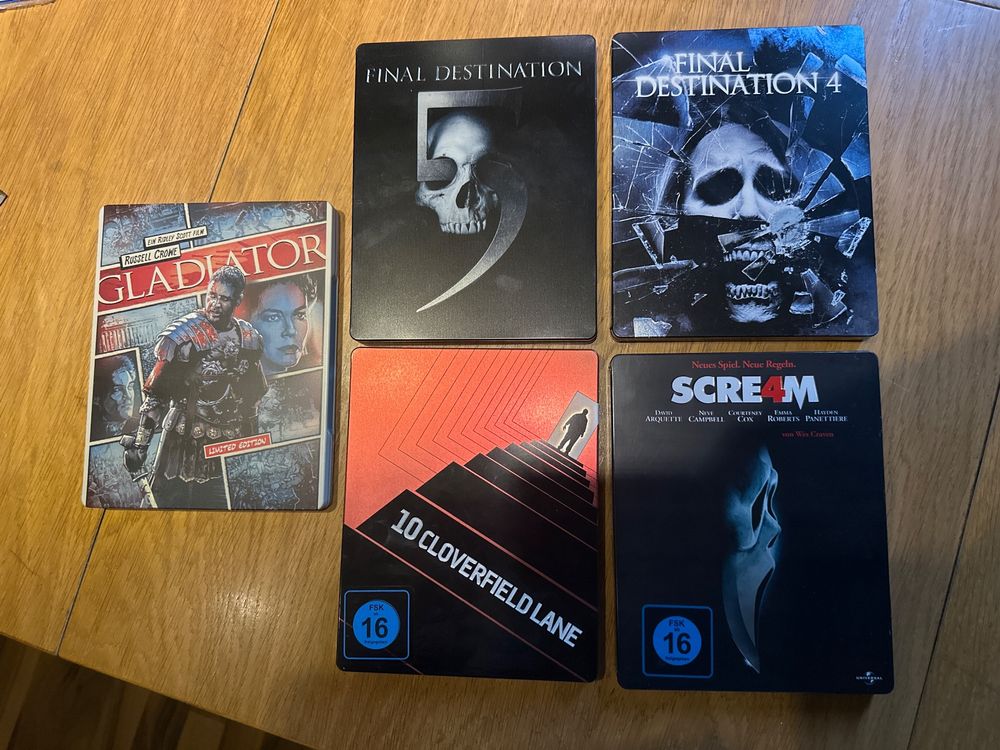 Scream, Final Destination Cloverfield Lane steelbook blu ray (Gebraucht ...
