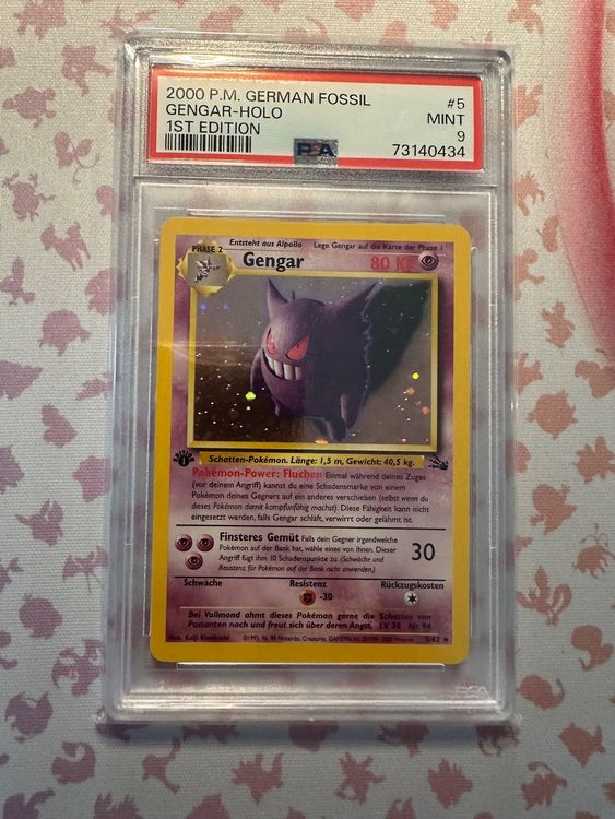 Pokemon Gengar Holo Fossil 1.Edition Psa 9 | Kaufen auf Ricardo