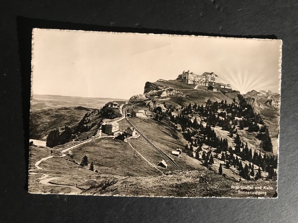 PK Antike Postkarte Fotokarte Rigi Staffel und Kulm (Gebraucht) in Dallenwil für CHF 4 – mit ...