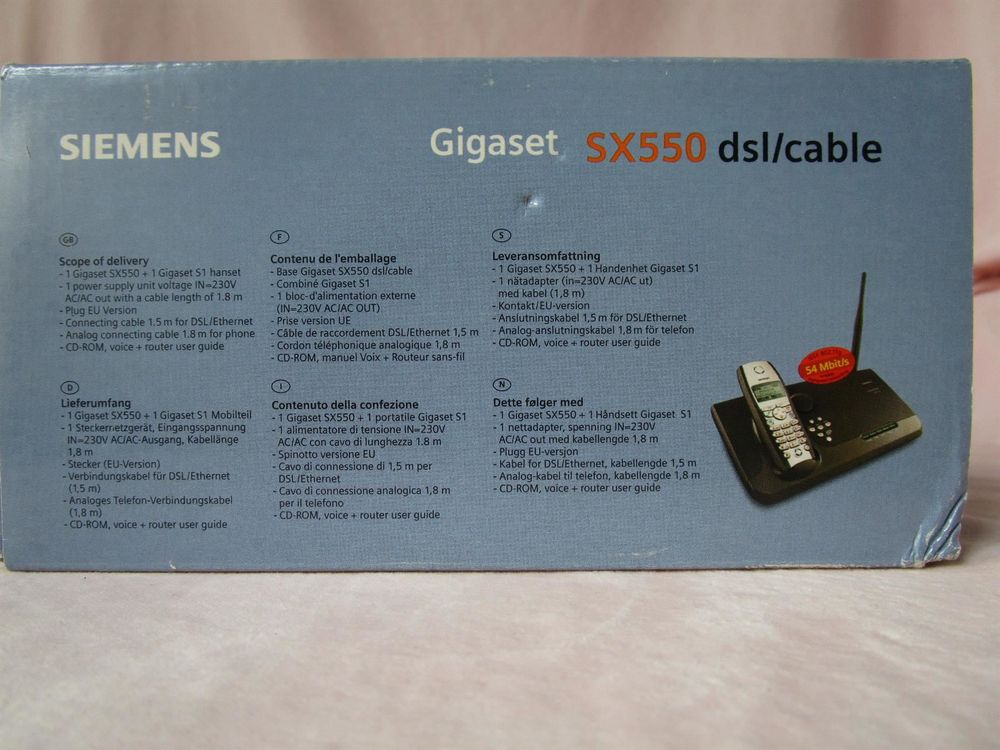 Siemens Gigaset SX550 dsl/ Basisstation, neu (Neu (gemäss Beschreibung ...