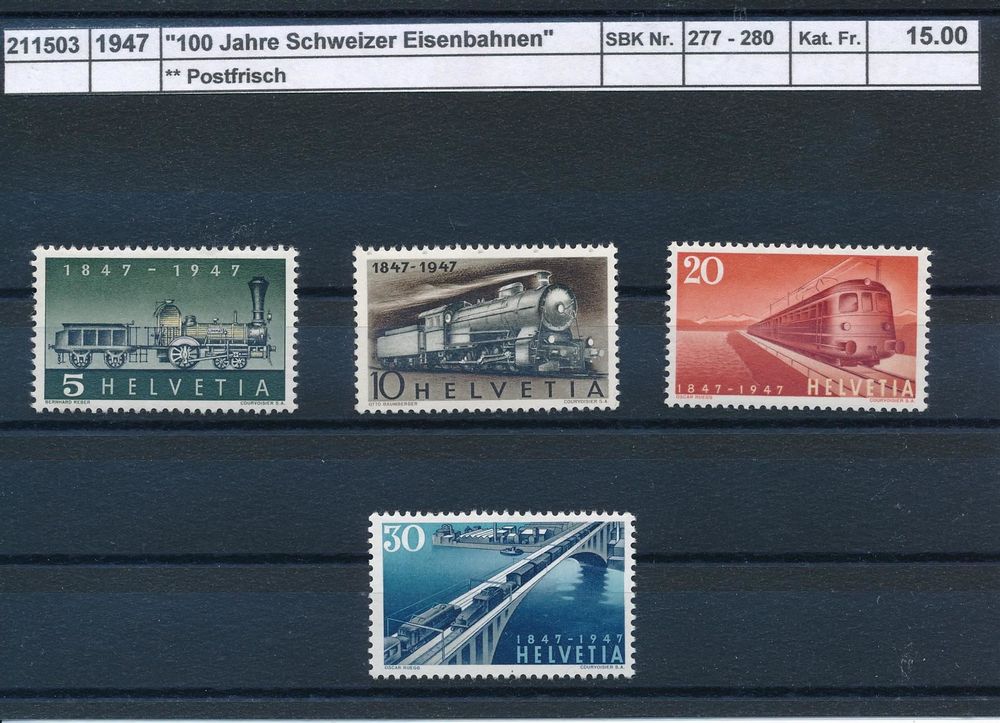 1947 "100 Jahre Schweizer Eisenbahnen" | Kaufen auf Ricardo