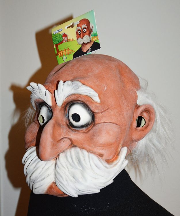 Fasnachtsmaske Latex-Maske OLDIE Mann mit weissem Haar (Neu (gemäss ...