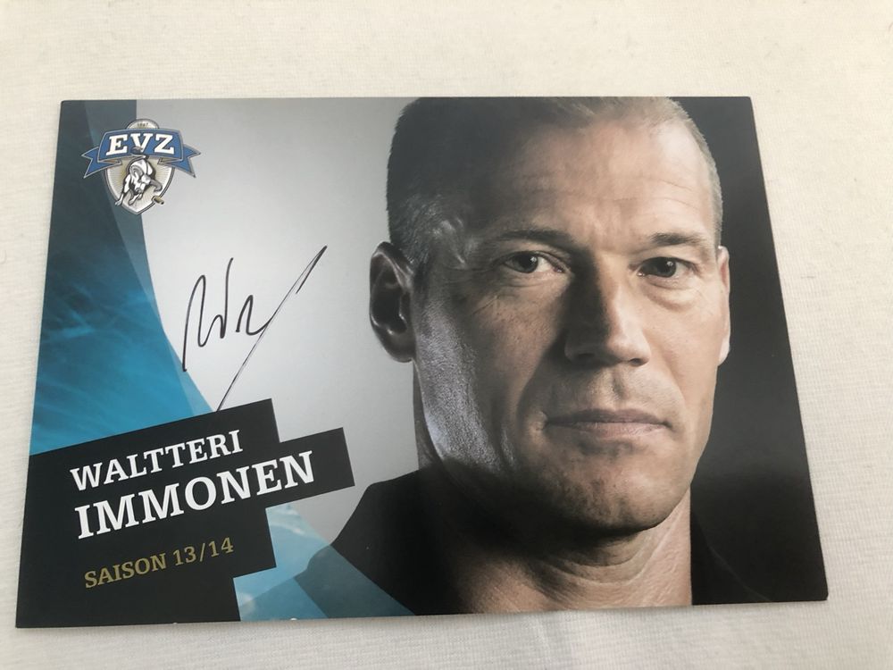 Walteri Immonen EVZ HCD Kloten Autogrammkarte (Gebraucht) in ...