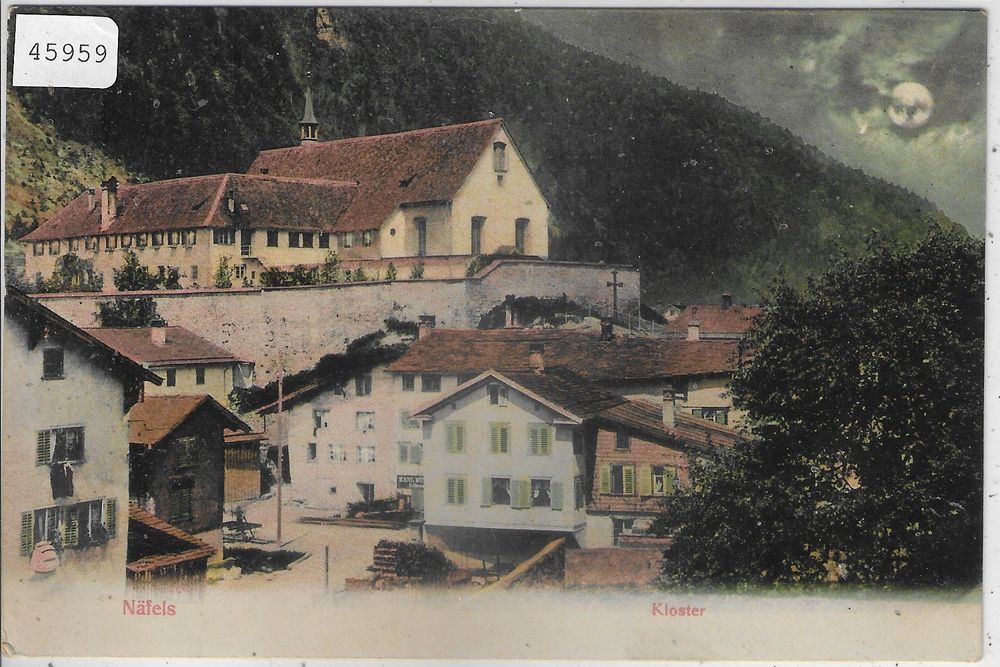 Näfels - Kloster im Mondschein - coloriert (Gebraucht) in Ettingen für CHF 4 – mit Lieferung auf ...
