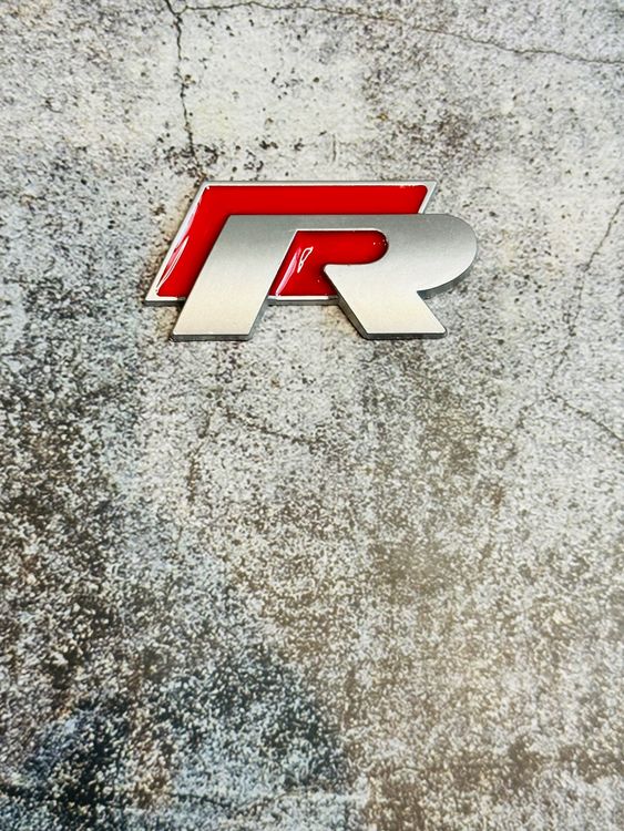 VW R Racing Schriftzug, Logo Emblem 3D Metall Neu Silbermatt (Neu und ...
