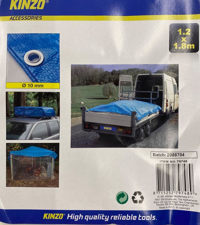 KINZO Abdeckplane 1.2x1.8m (Neu (gemäss Beschreibung)) in Oensingen für CHF 2 – mit Lieferung ...