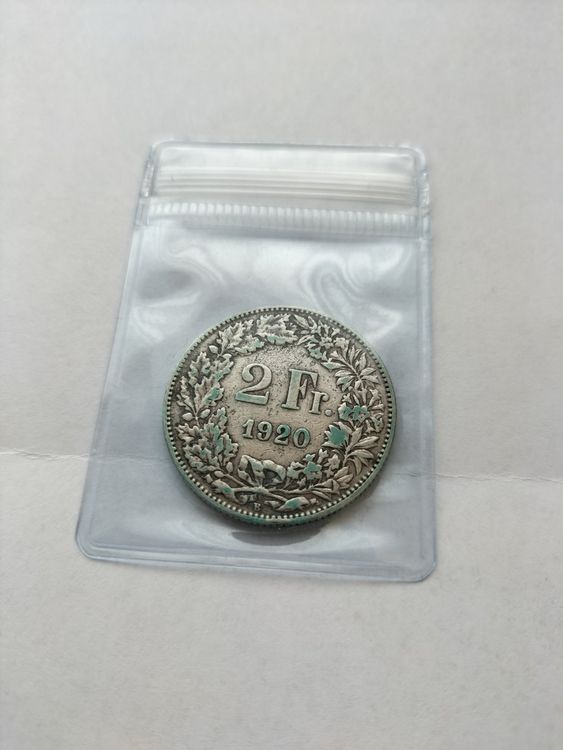 Silbermünze 2 Franken Helvetia 1920 Schweiz Swiss Franc (Gebraucht) in Horgen für CHF 6 – mit ...