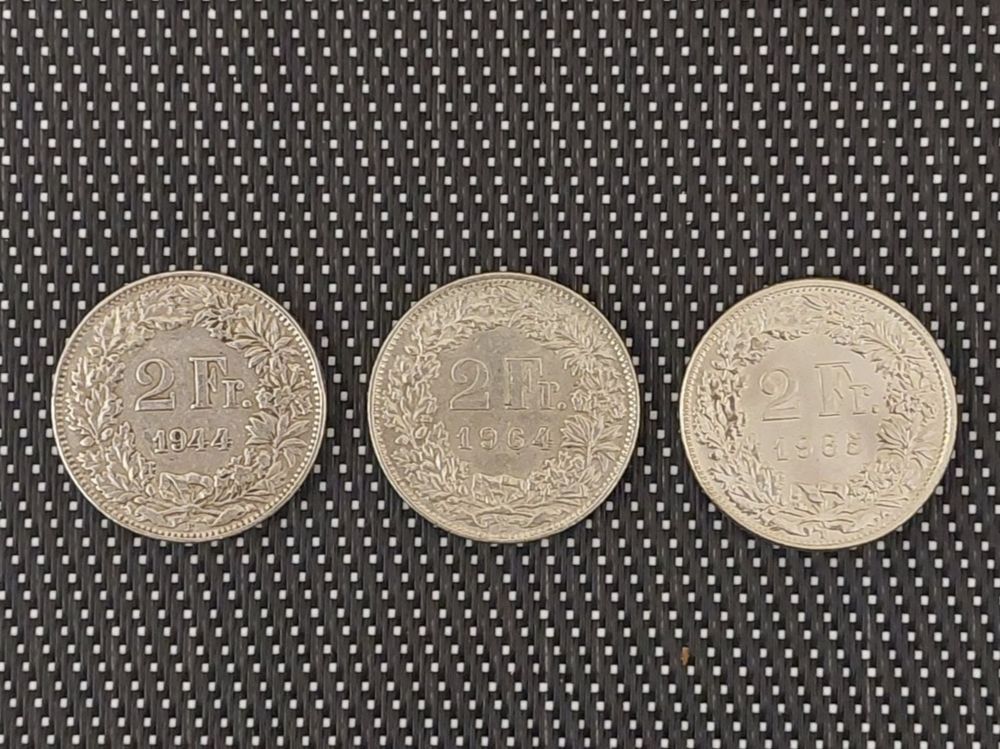 Silber 2 Franken 1944, 1964, 1965 | Kaufen auf Ricardo