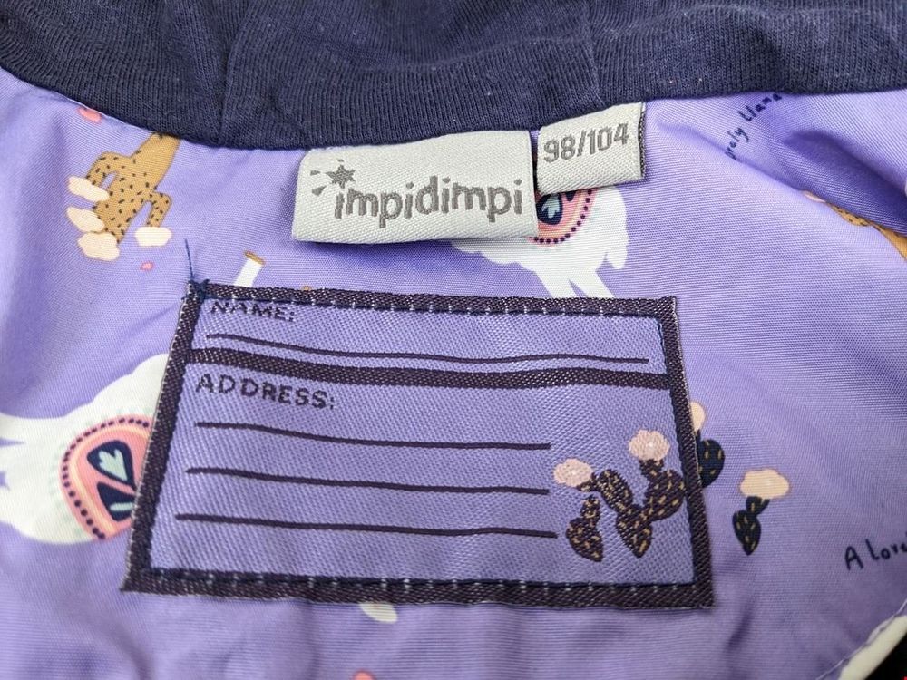 IMPIDIMPI | Kinder Regenjacke | Gr. 98/104 | Kaufen auf Ricardo