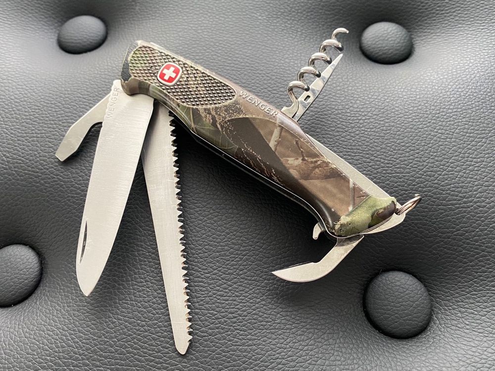 Grosses Sackmesser WENGER Hardwoods 55 Camo Rarität (Gebraucht) in ...