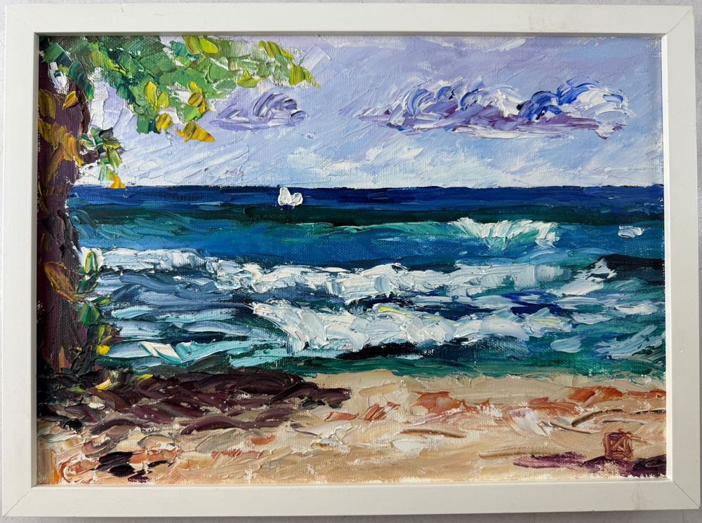 Meerlandschaft Gemälde monogramm. (Gebraucht) in Neuhausen am Rheinfall für CHF 15 – mit ...