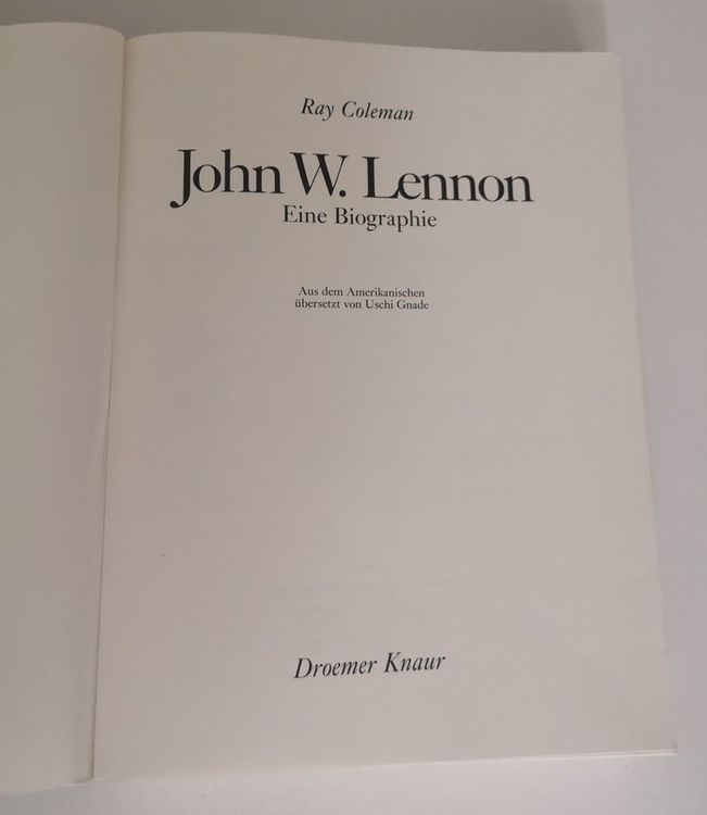 Ray Coleman: John W. Lennon - Eine Biographie | Kaufen auf Ricardo