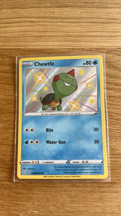 Pokemon Chewtle Karte Holo DSV028/SV122 (Neu (gemäss Beschreibung)) in ...