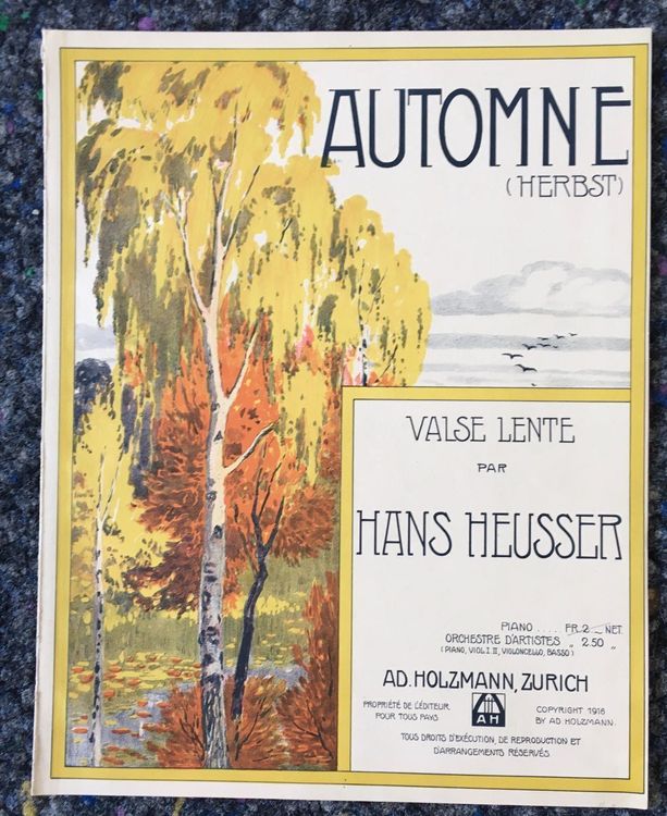 Hans Heusser, St. Gallen, Dada, Musik Notenblatt, RAR | Kaufen auf Ricardo